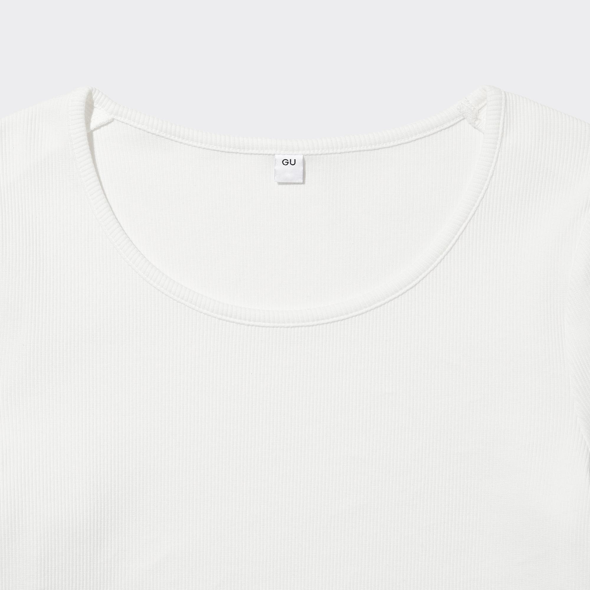 Ribbed Cropped T-Shirt Long | GU US