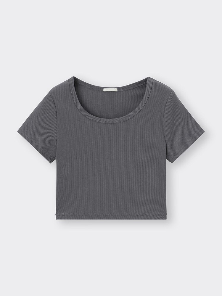 Ribbed Cropped T-Shirt | GU US