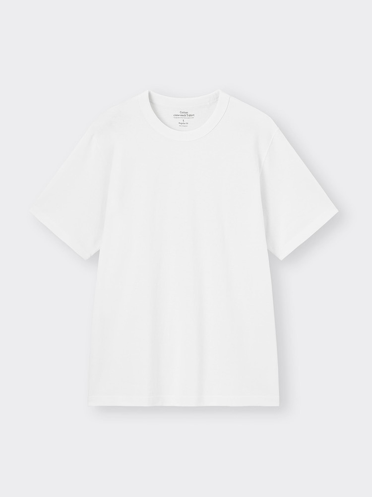 Cotton Crew Neck T-Shirt | GU US