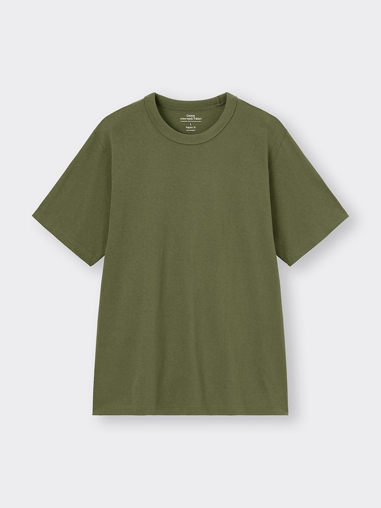 Cotton Crew Neck T-Shirt | GU US