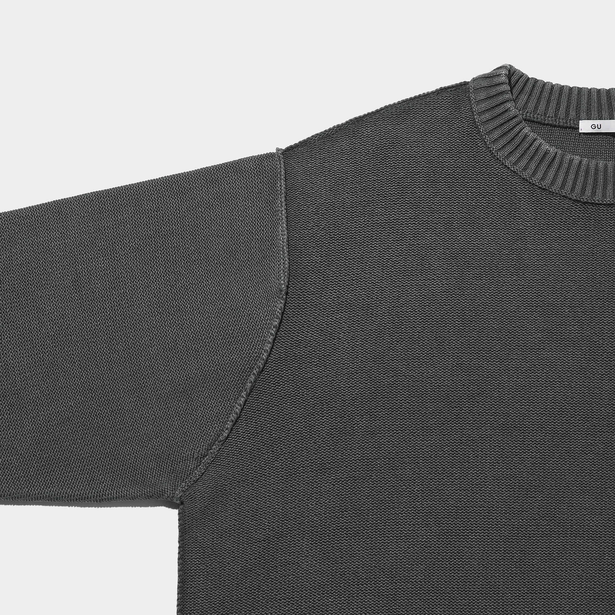 Washed Crew Neck Sweater | GU US
