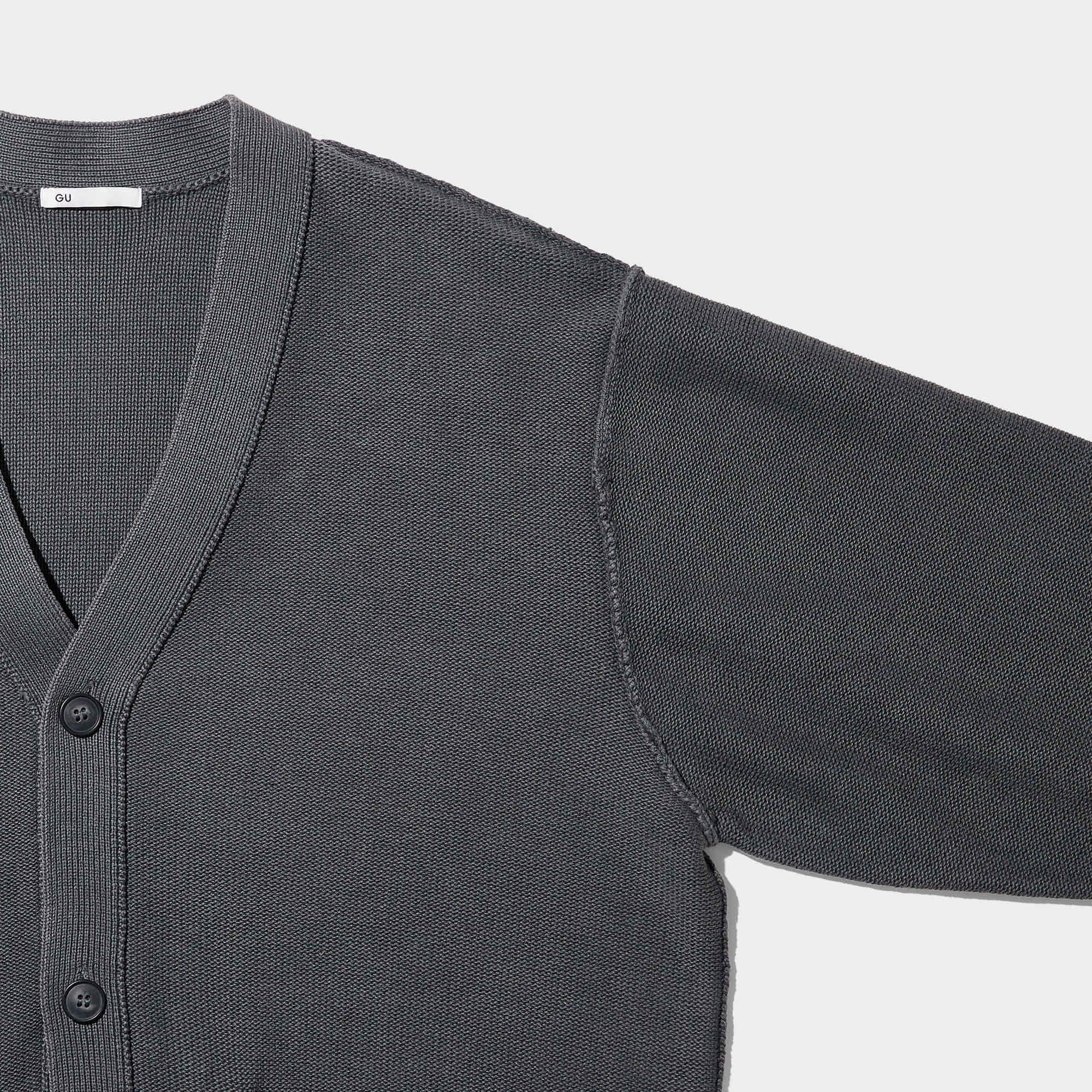Washed V Neck Cardigan | GU US