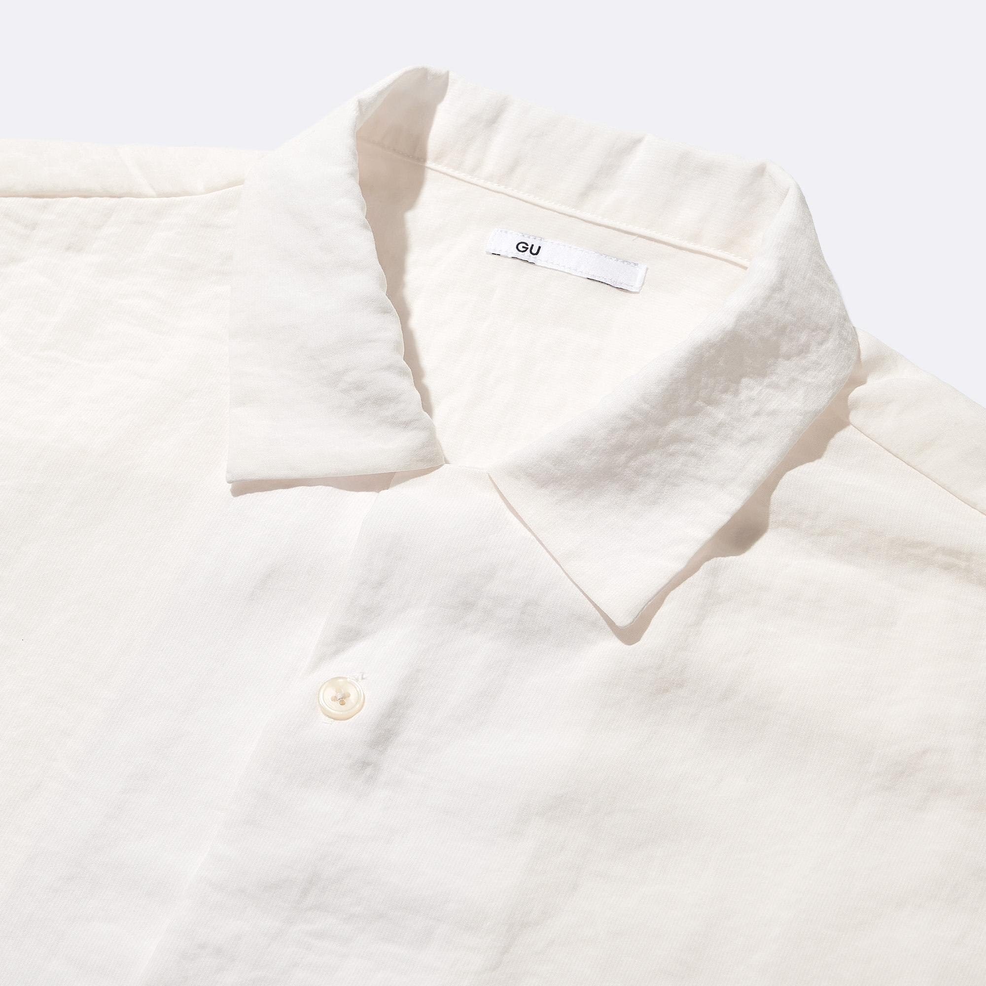 Textured Open Collar Shirt | GU US