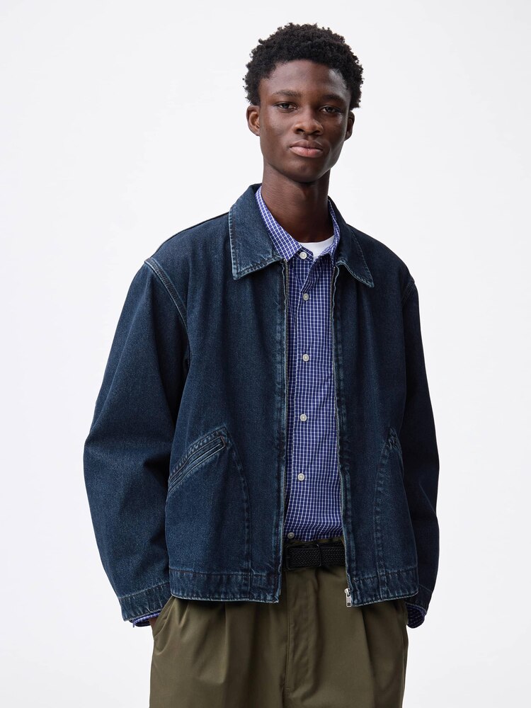 Denim Zip Up Jacket | GU US