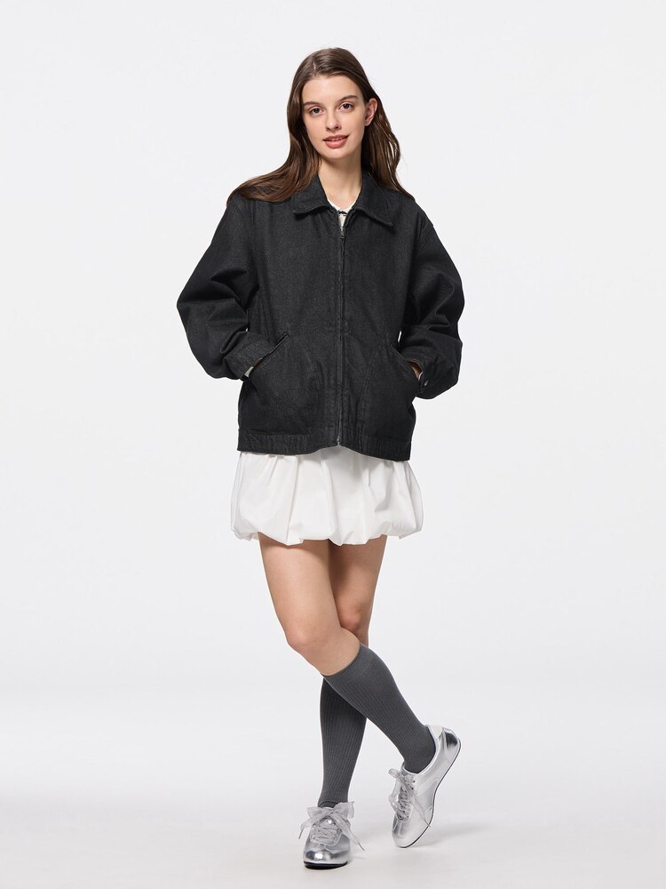 Denim Zip Up Jacket | GU US