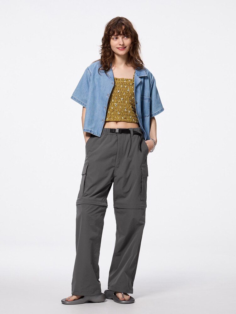 Convertible Wide Cargo Pants | GU US