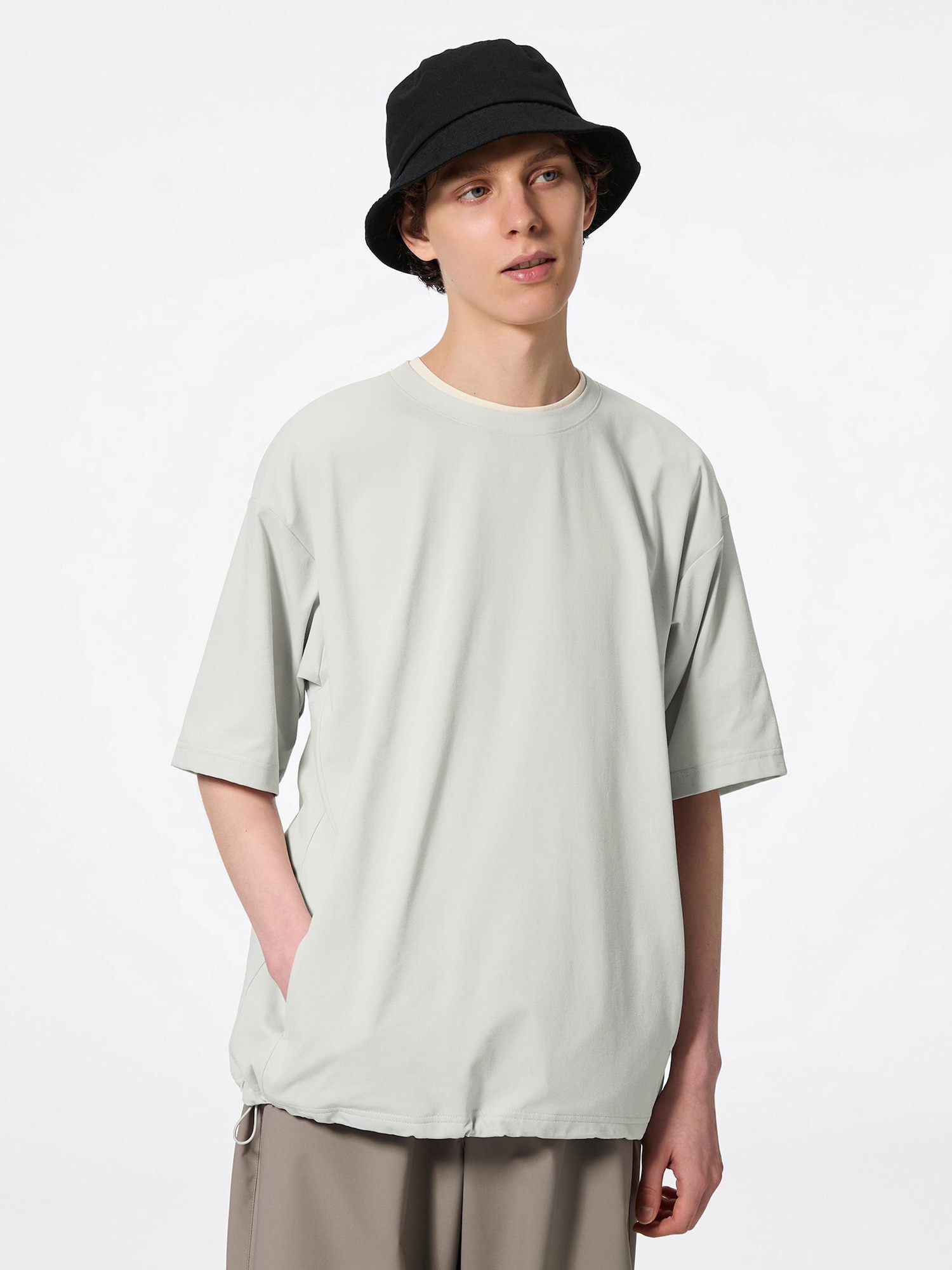 Dry Stretch Oversized T-Shirt | HalfSlv | GU US