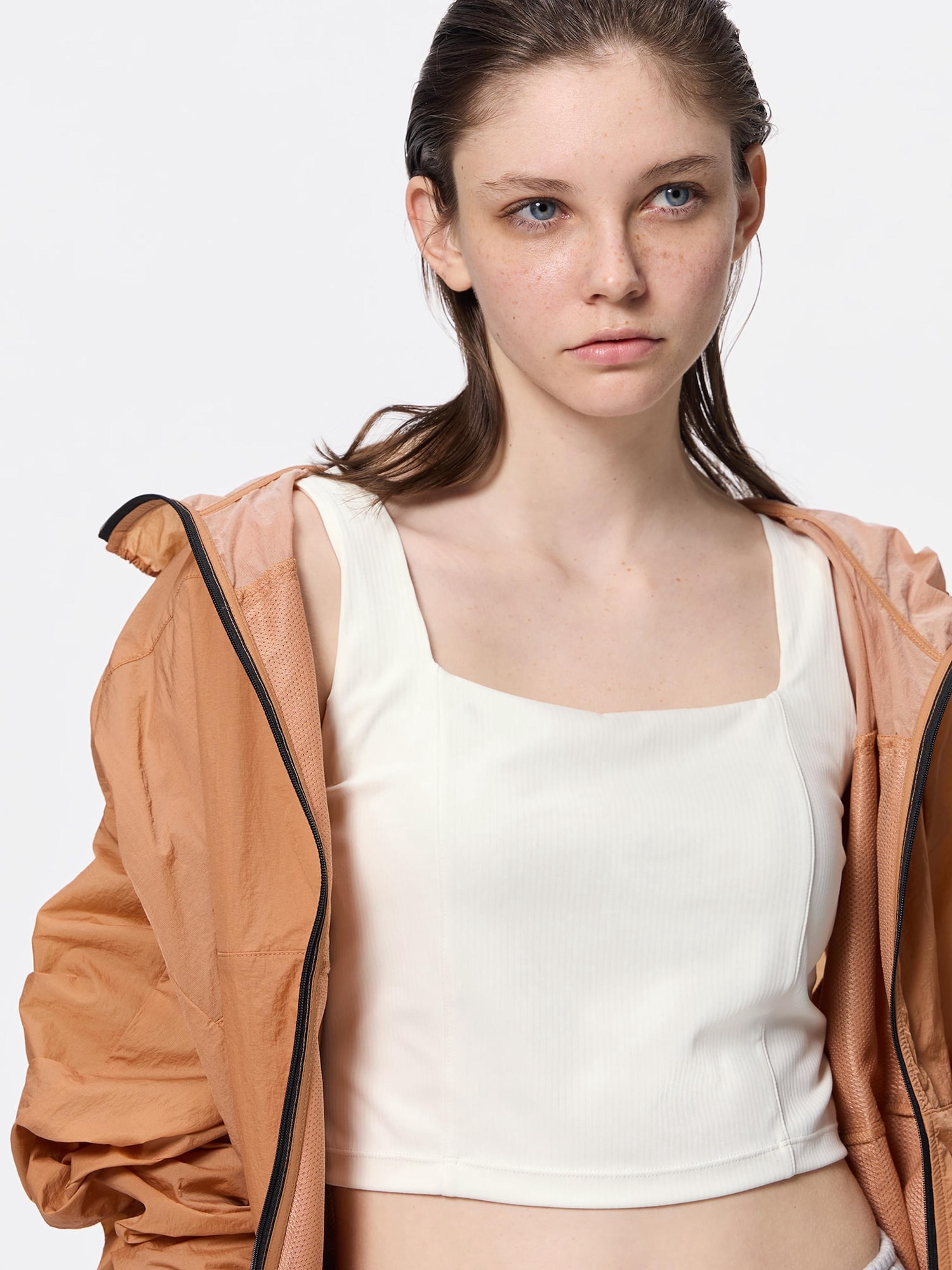 Bra-Feel Cropped Square Neck Tank Top | GU US