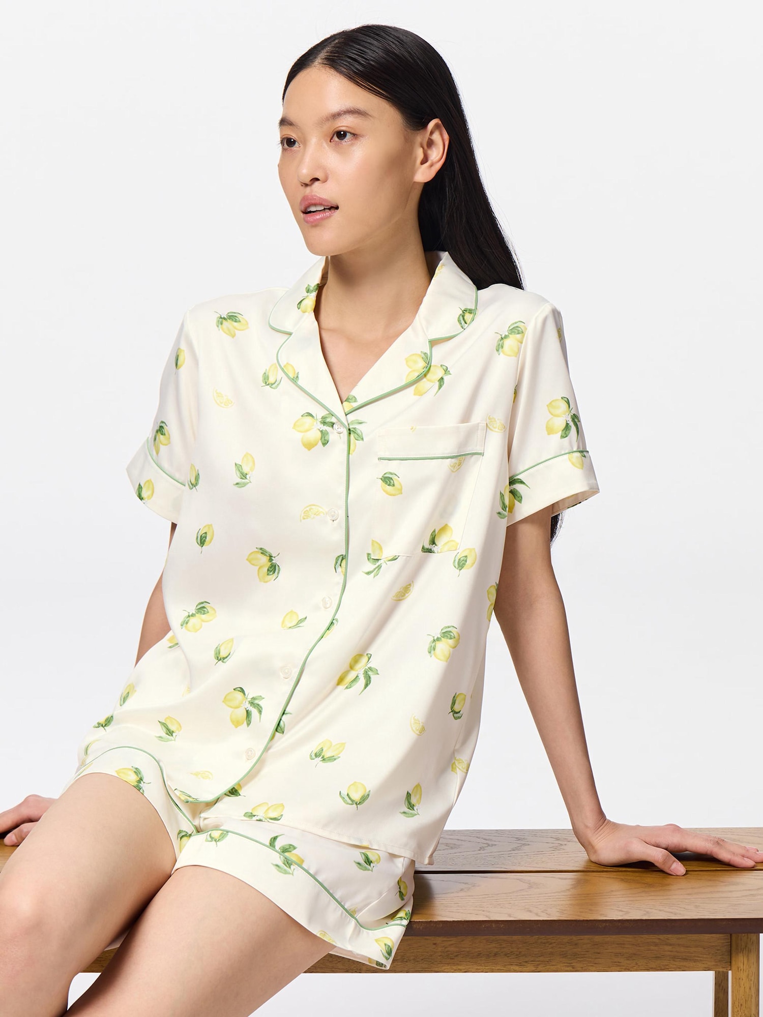 Satin Pajamas | Short | Lemon | GU US
