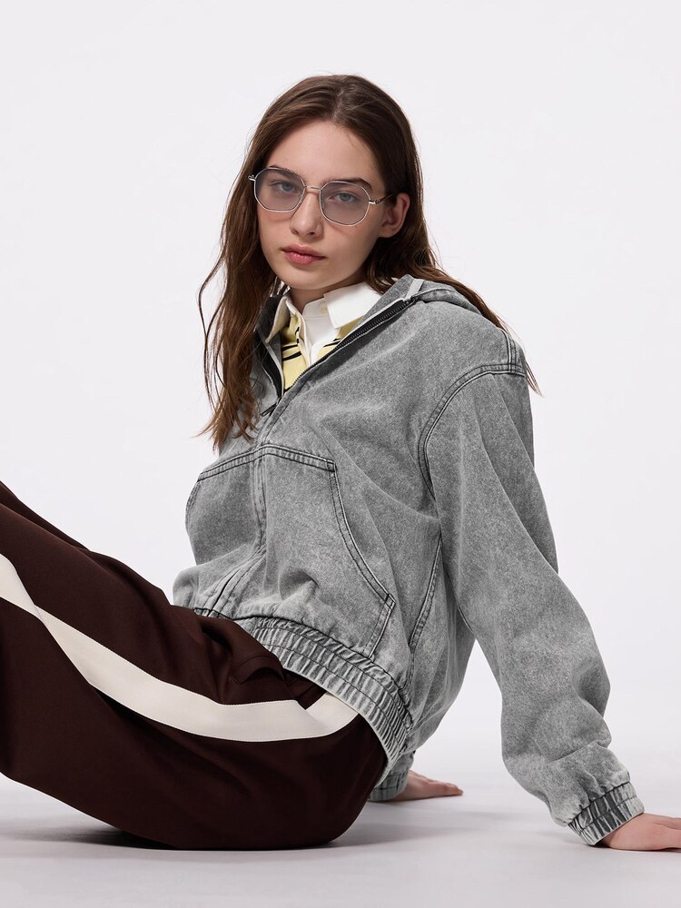 Denim Hoodie Jacket | GU US