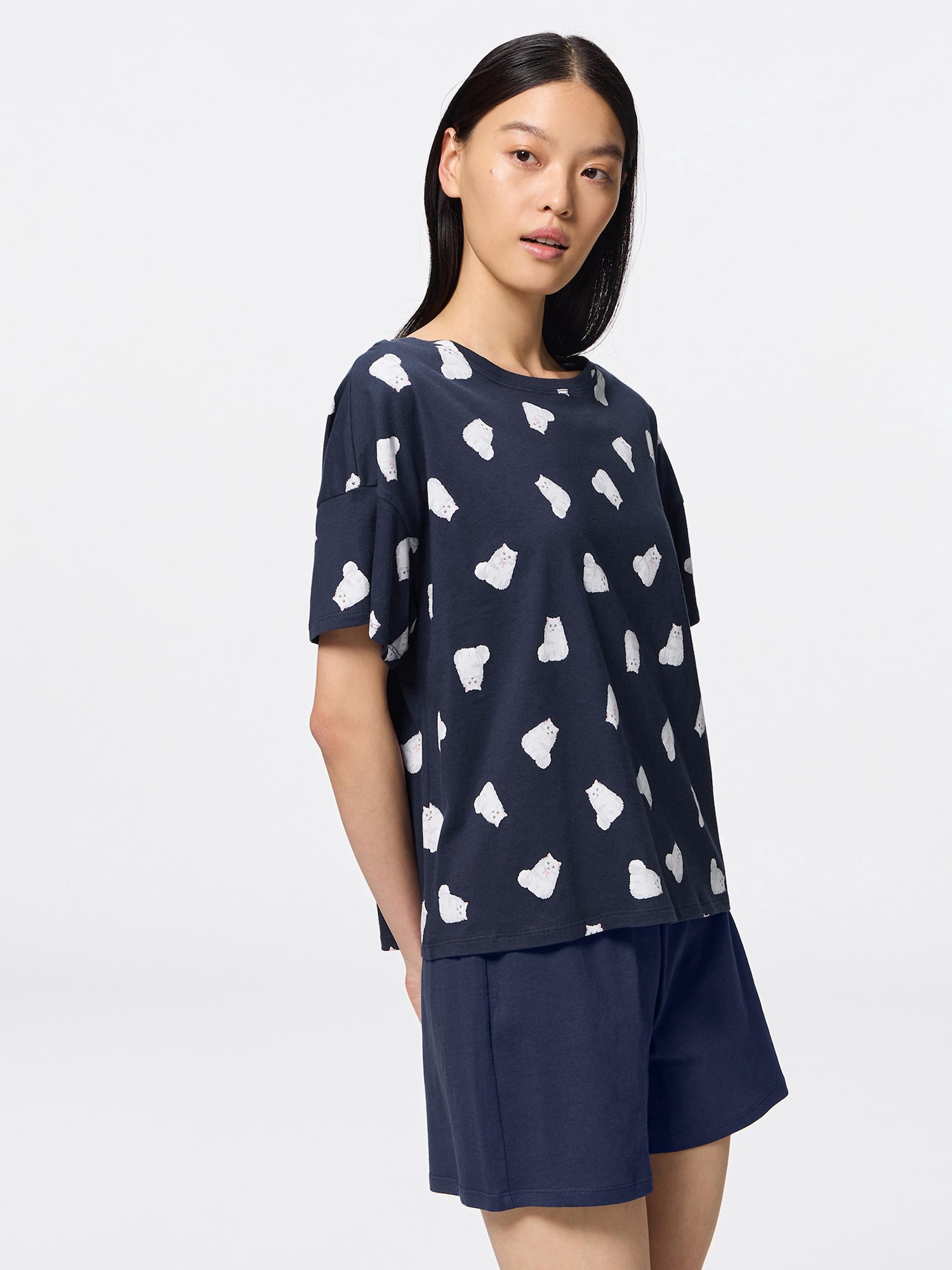 Cotton Color Lounge Set | Short | Cat | GU US