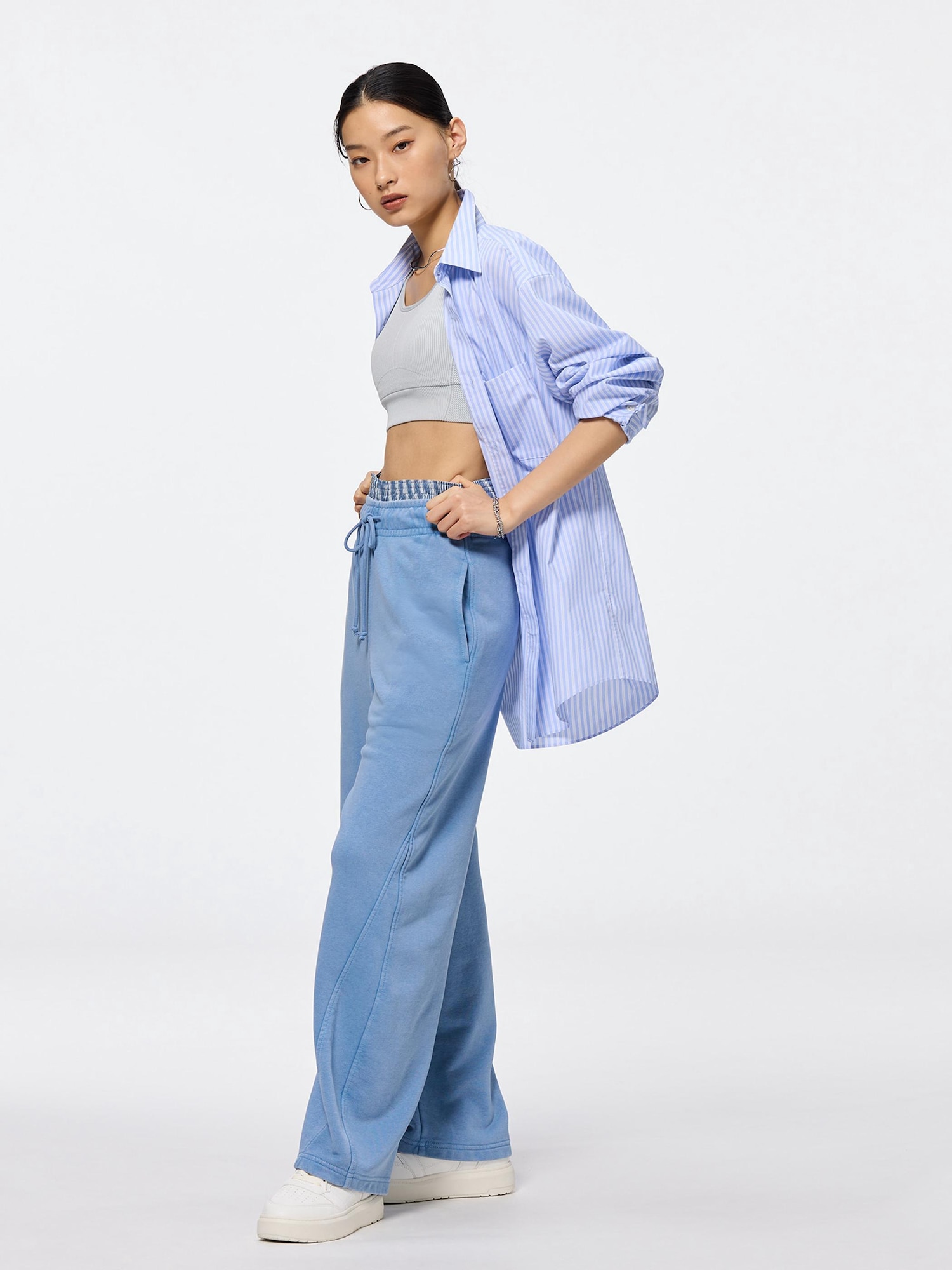 Washed Sweat Barrel Leg Pants | GU US