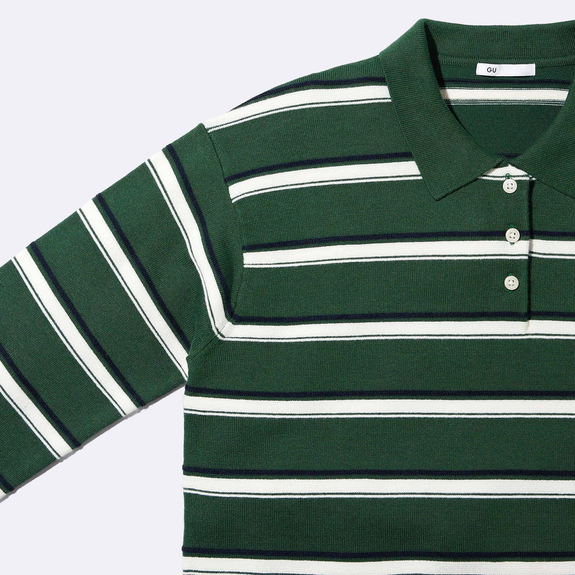 Women's Multi Striped Polo Sweater | GU US
