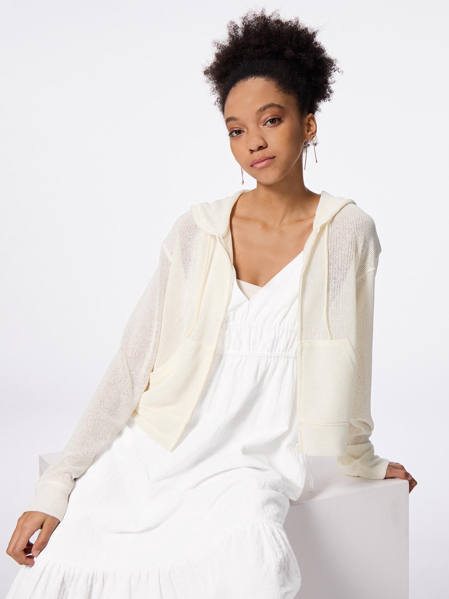 Loop Yarn Full-Zip Hoodie | GU US