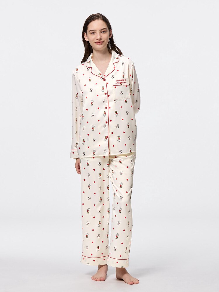 Satin Pajamas | Long | Peanuts | GU US