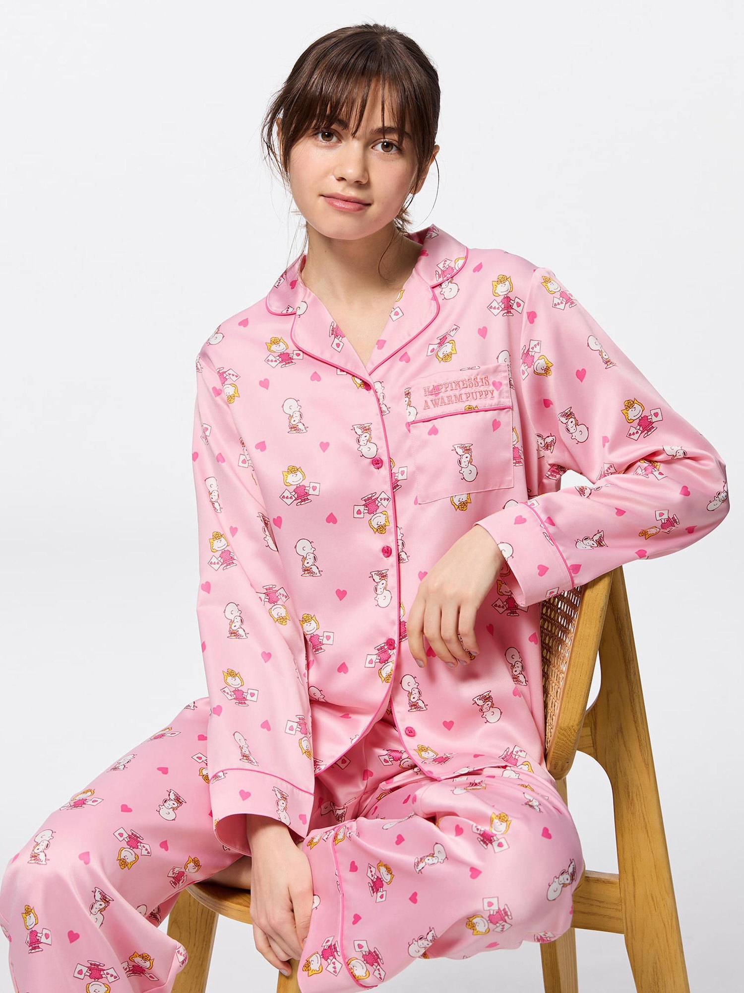 Satin Pajamas | Long | Peanuts | GU US
