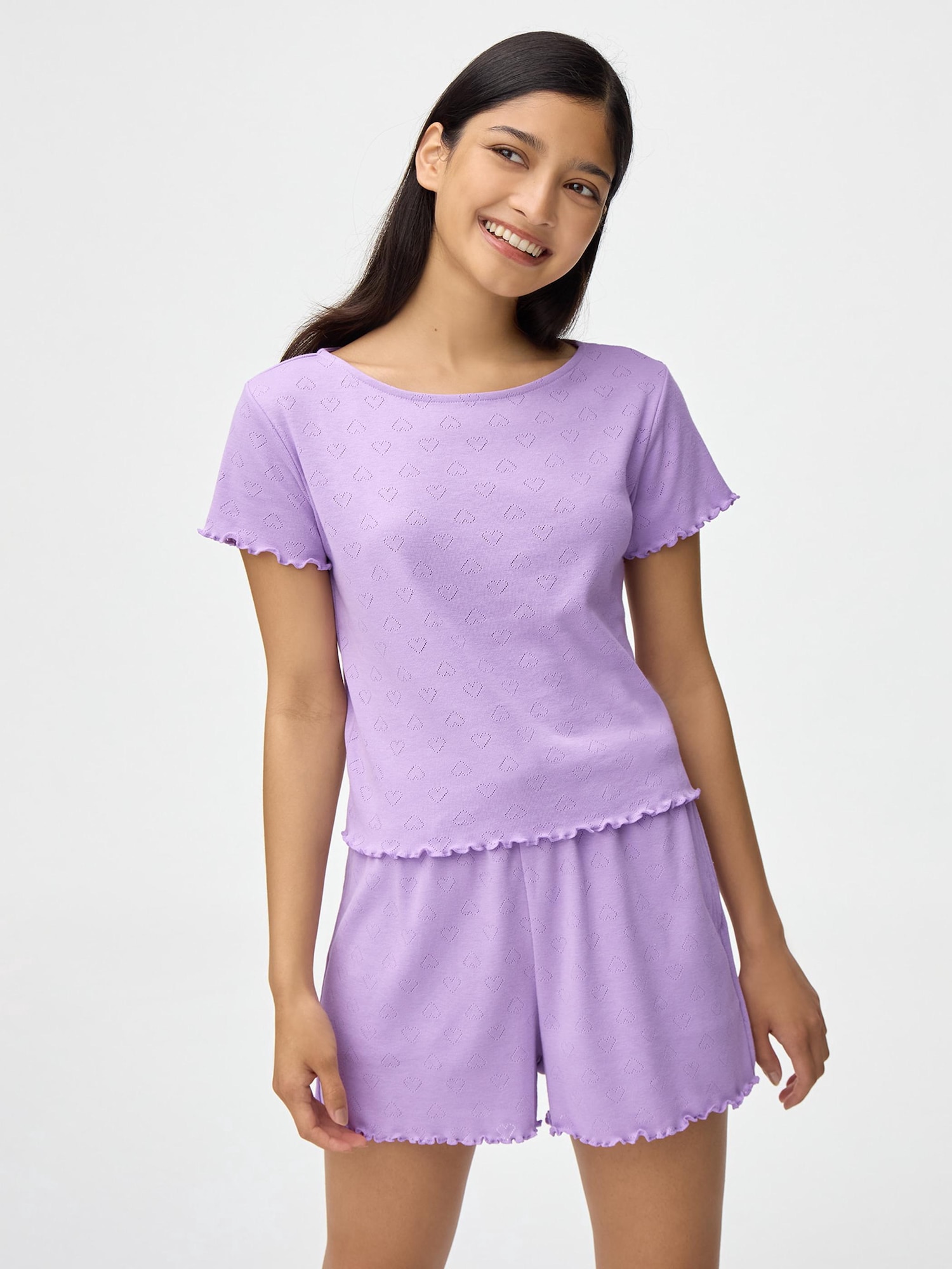 Heart Pointelle Lounge Set | Short | GU US