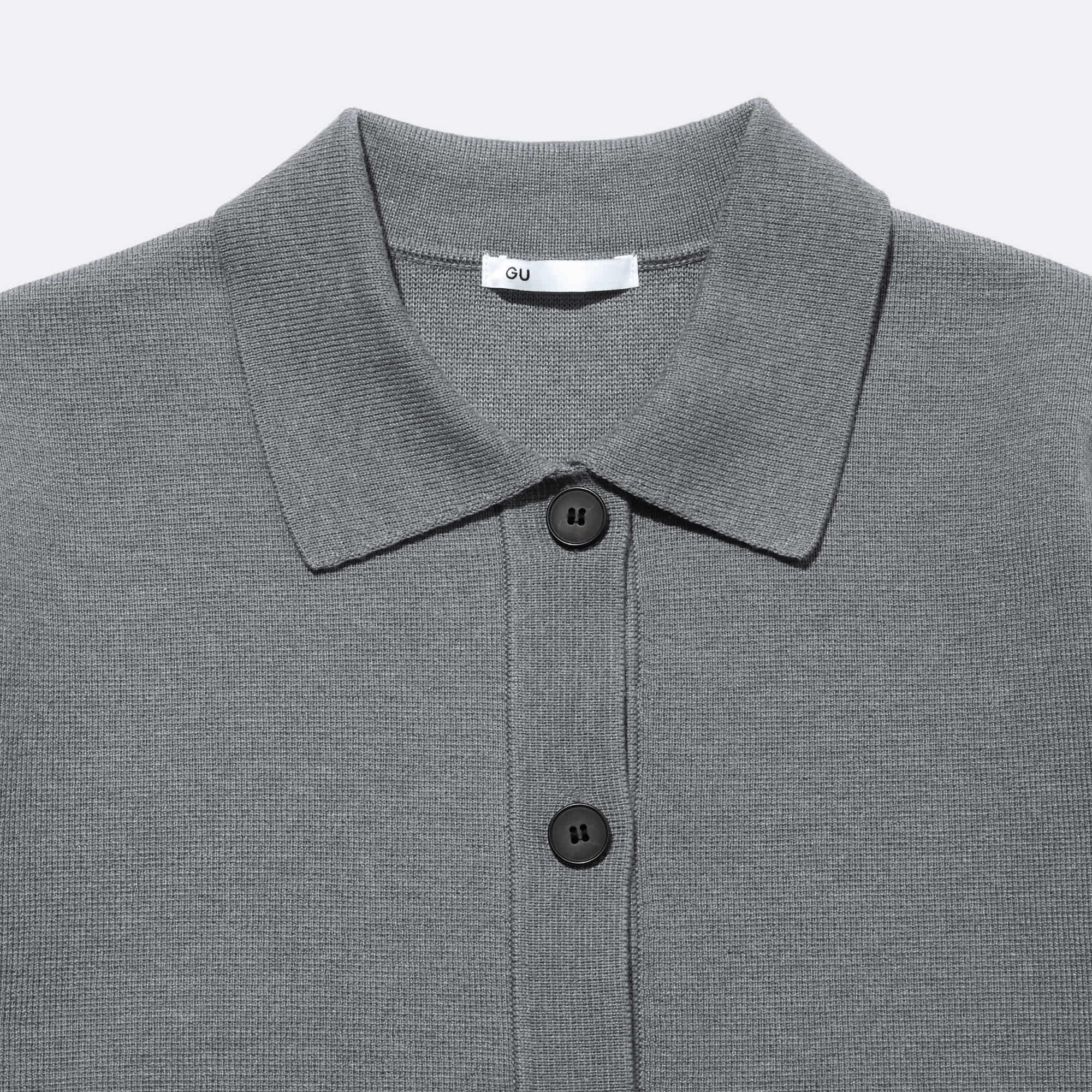 Milano Ribbed Polo Cardigan | GU US