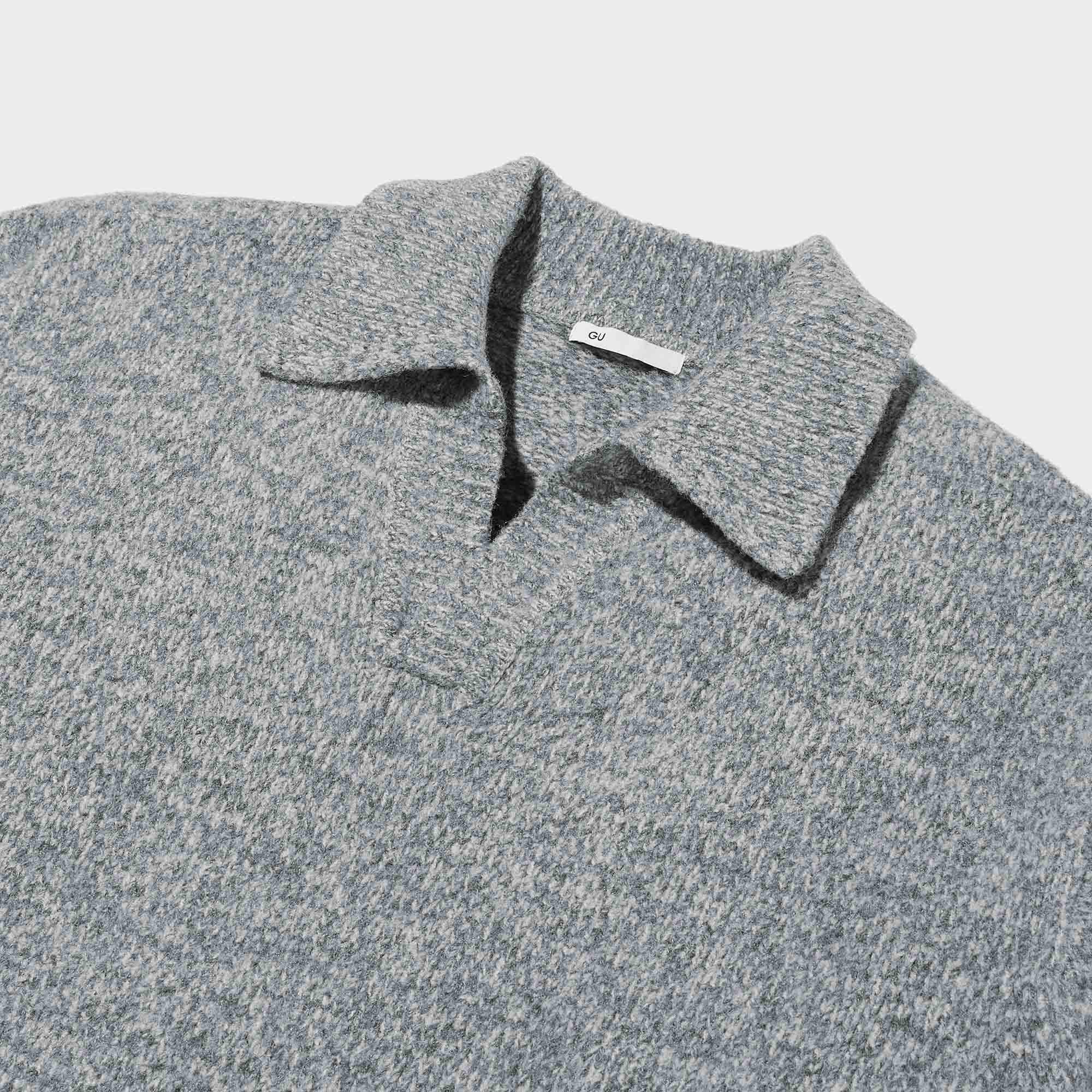 BRUSHY KNITTED Skipper Polo Shirt(Japan Sizing) | GU US