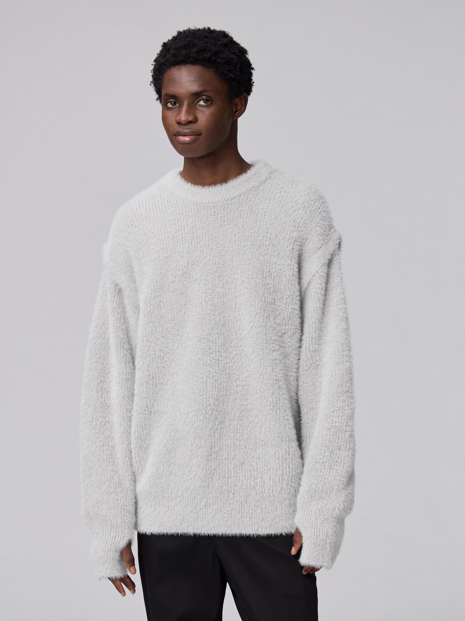 GU Shaggy Crew Neck Sweater | UNDERCOVER | StyleHint