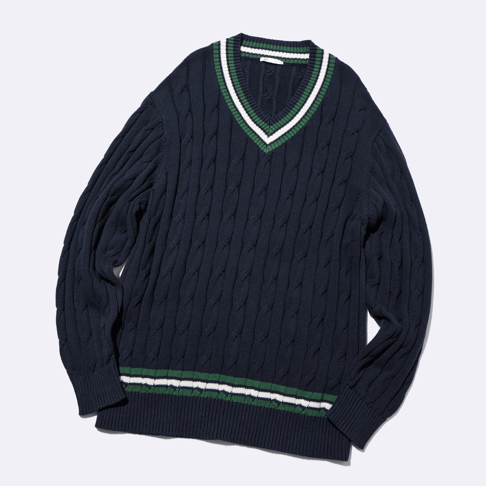 Unisex Cotton Tilden V Neck Sweater | GU US