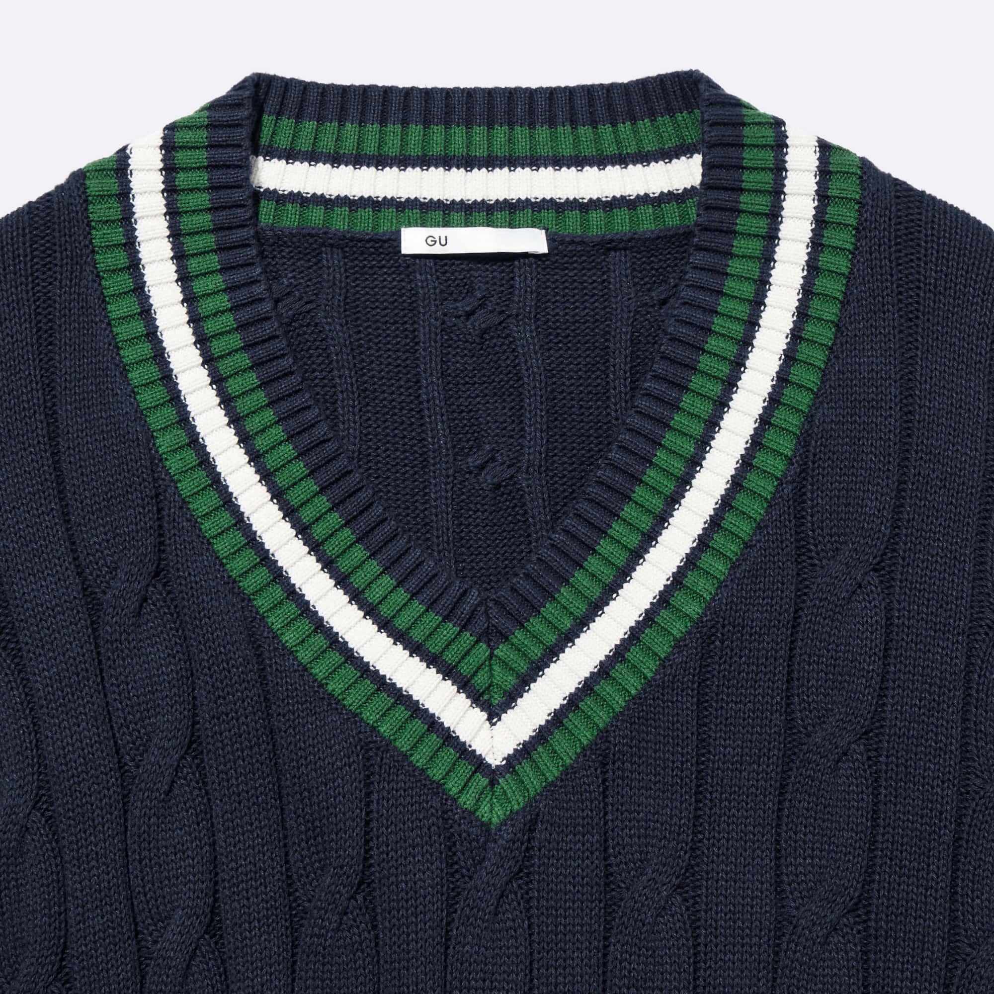 Cotton Tilden V Neck Sweater | GU US