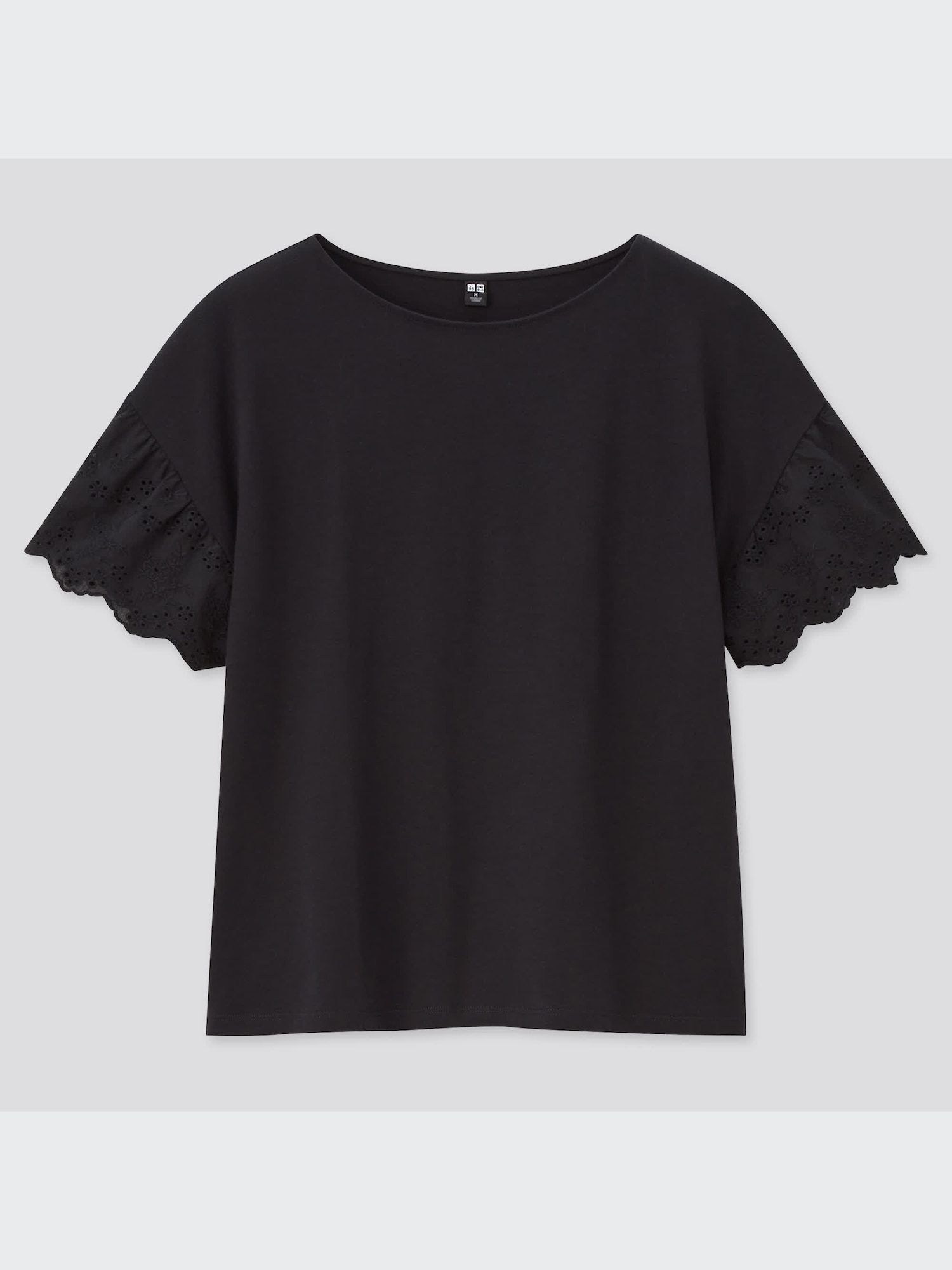 Women's Lace Combination Short Sleeve T-Shirt | UNIQLO ID