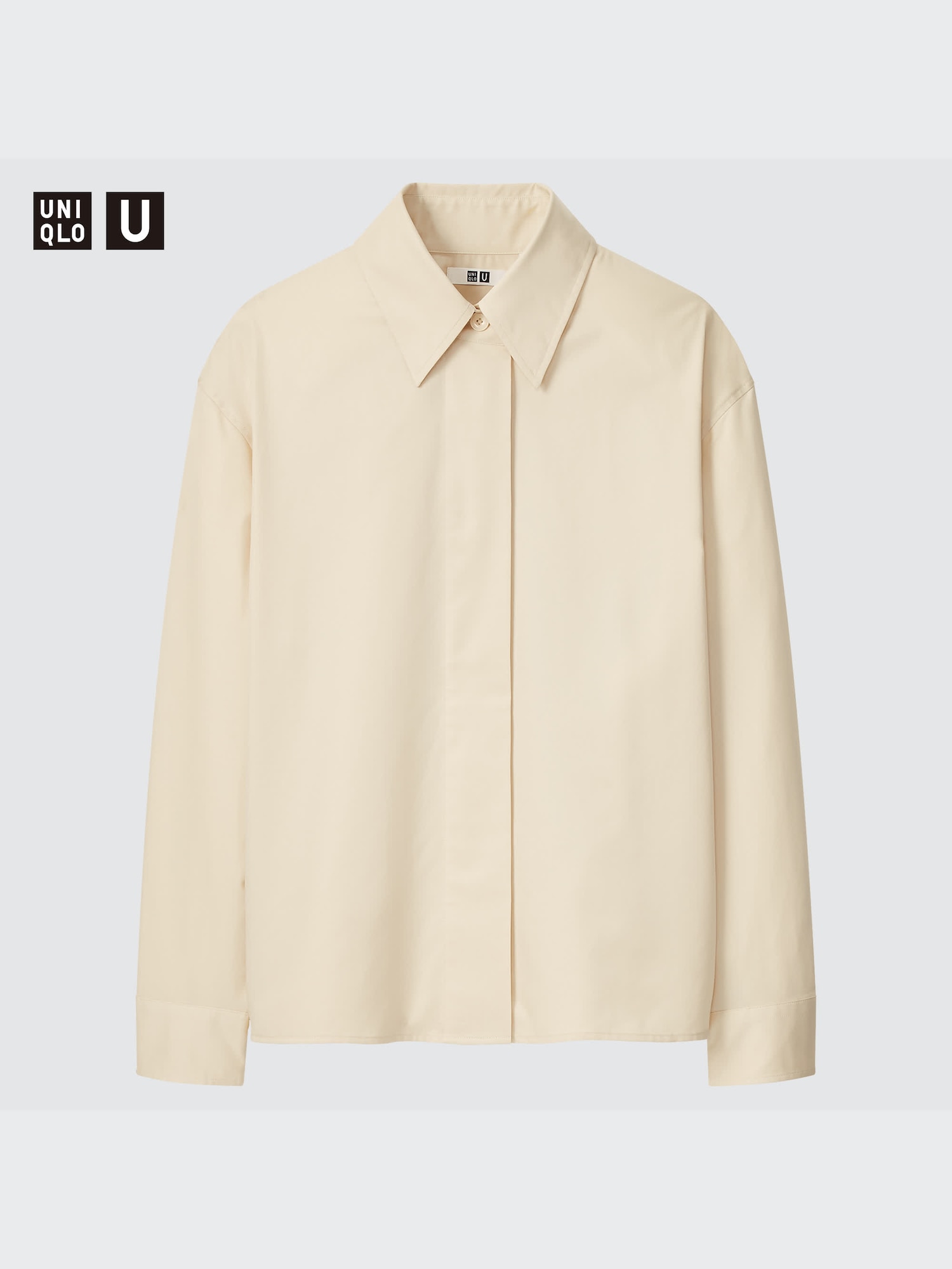 Women's U Cotton Satin Long Sleeve Shirt Jacket | UNIQLO ID