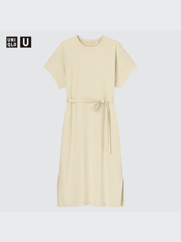 AIRism Katun Gaun Ikat Pinggang Uniqlo U Wanita | UNIQLO ID