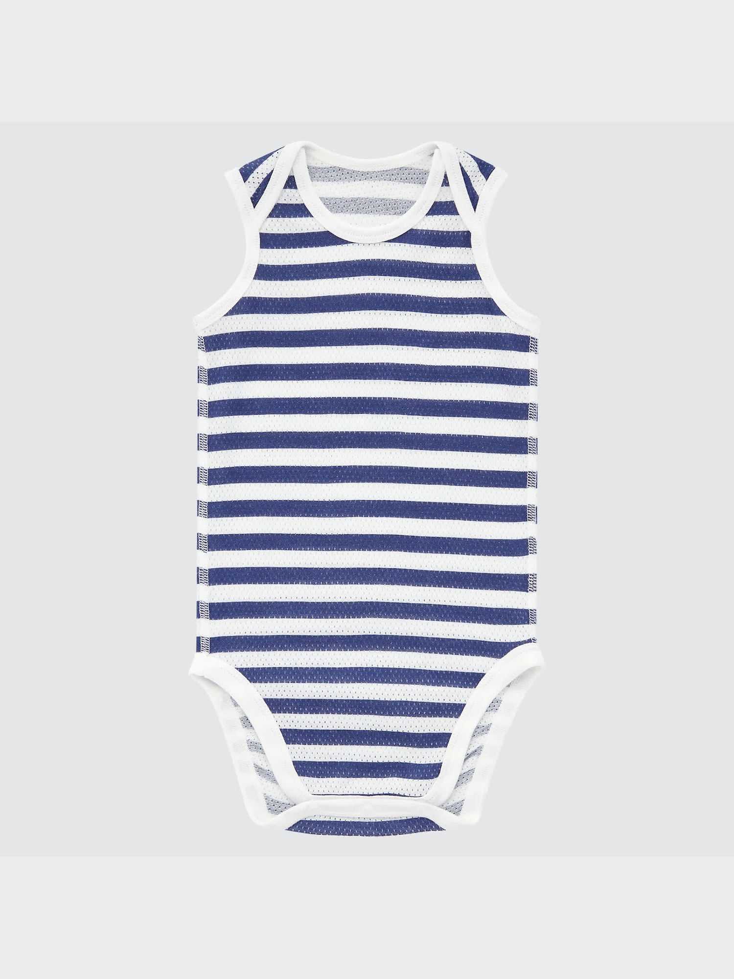 Baby Cotton Mesh Inner Bodysuit 1 Pack (Striped) | UNIQLO ID