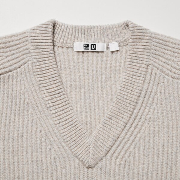 ユニクロ公式 | プレミアムラムリブVネックセーター（長袖）
