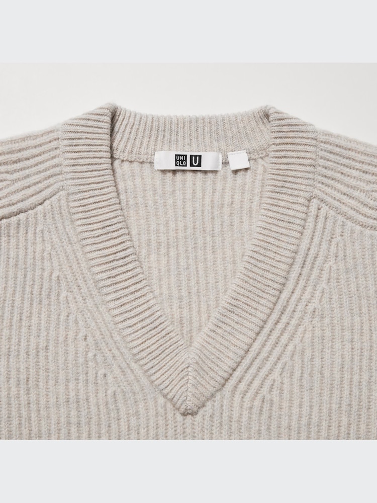 ユニクロ公式 | プレミアムラムリブVネックセーター（長袖）