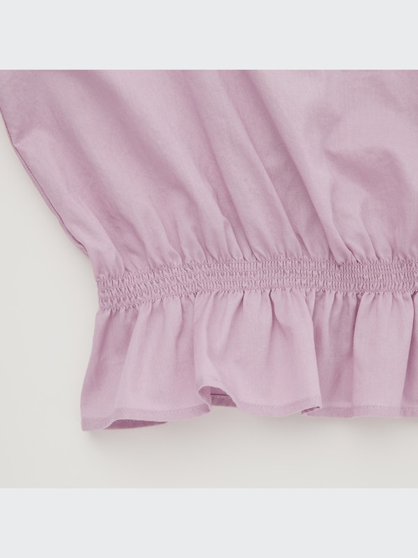 Women's Cotton Cropped Short Sleeve Blouse | UNIQLO SG