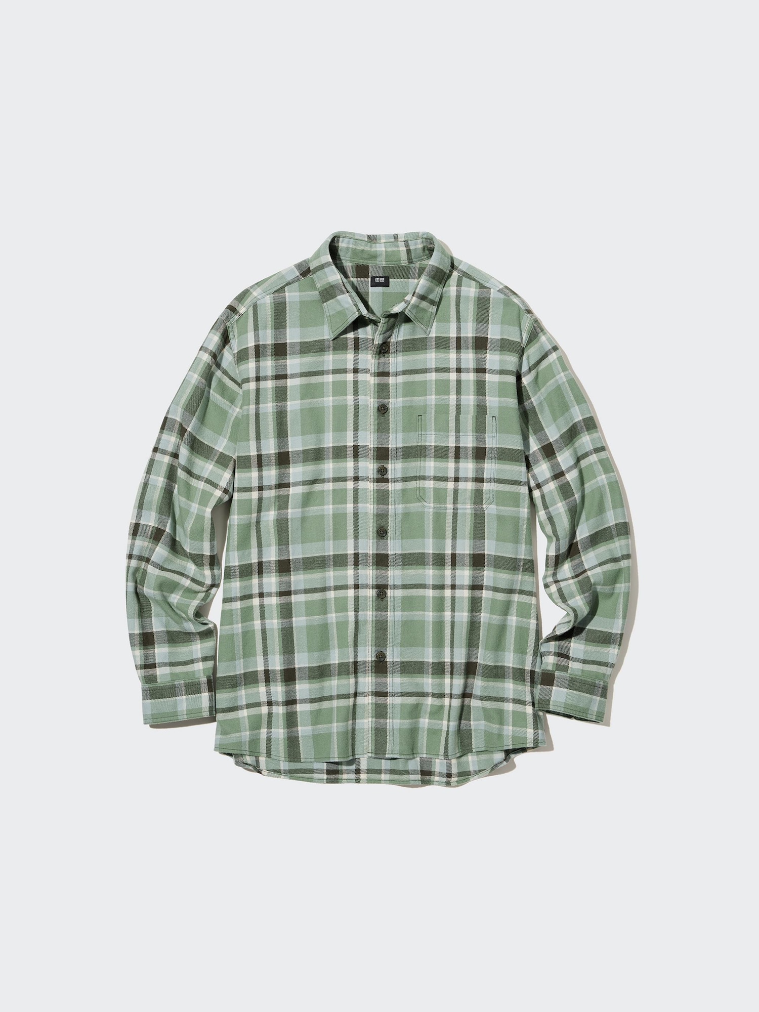 Men's Flannel Checked Long Sleeve Shirt | UNIQLO ID