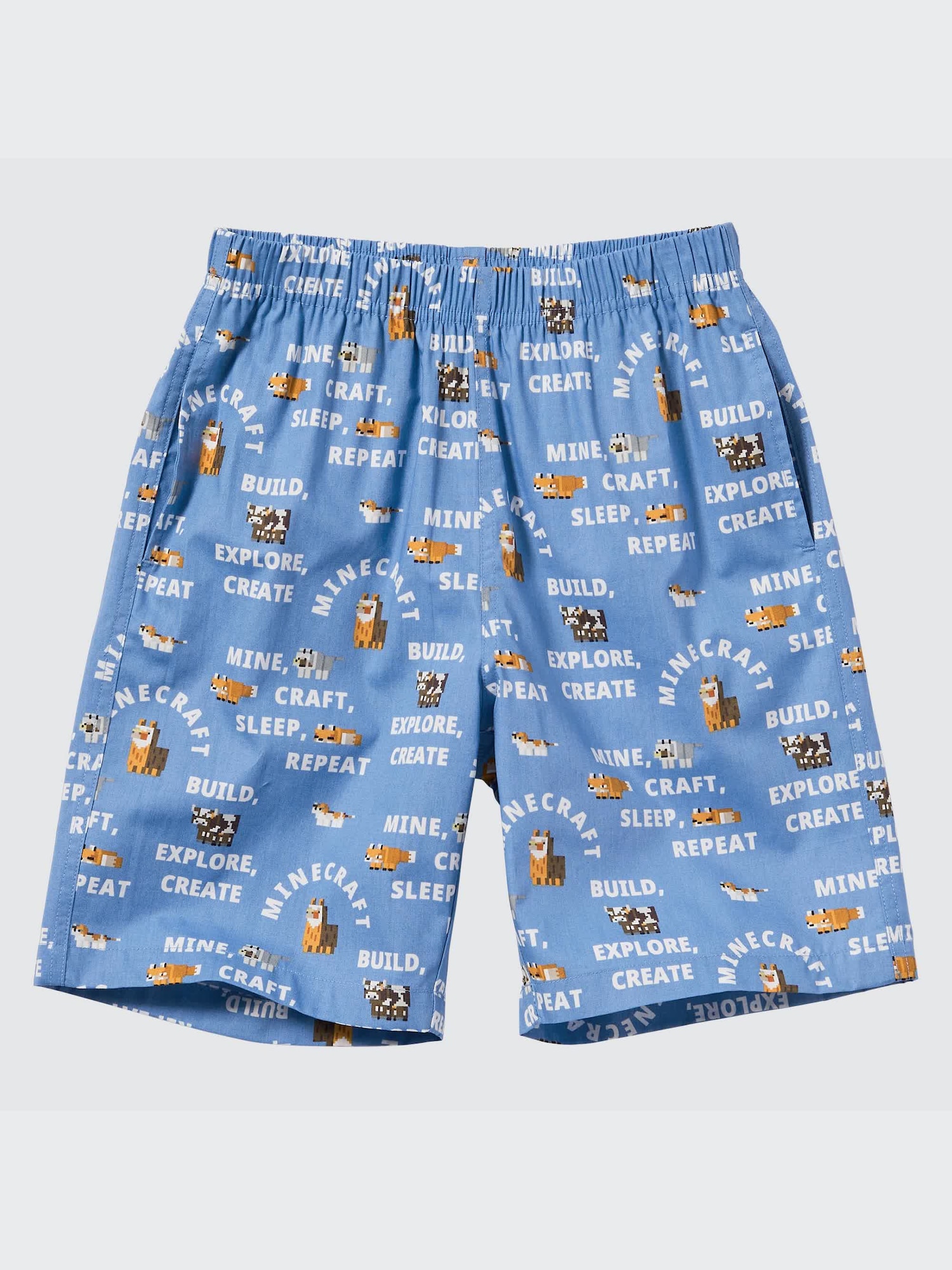 Kids Minecraft Light Cotton Easy Shorts | UNIQLO ID