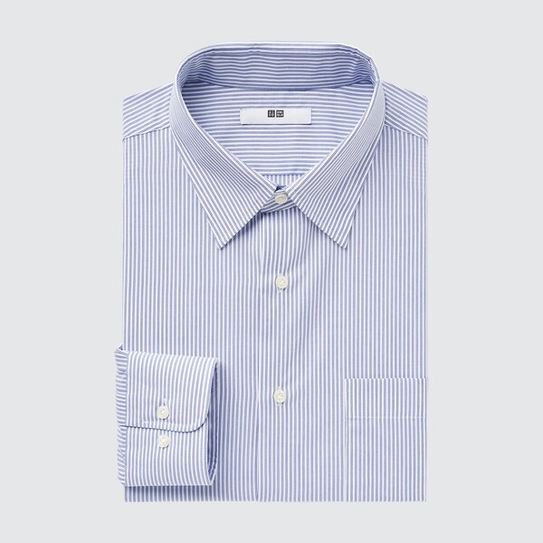 ユニクロ公式 | ファインクロスストライプシャツ（レギュラーカラー・長袖）