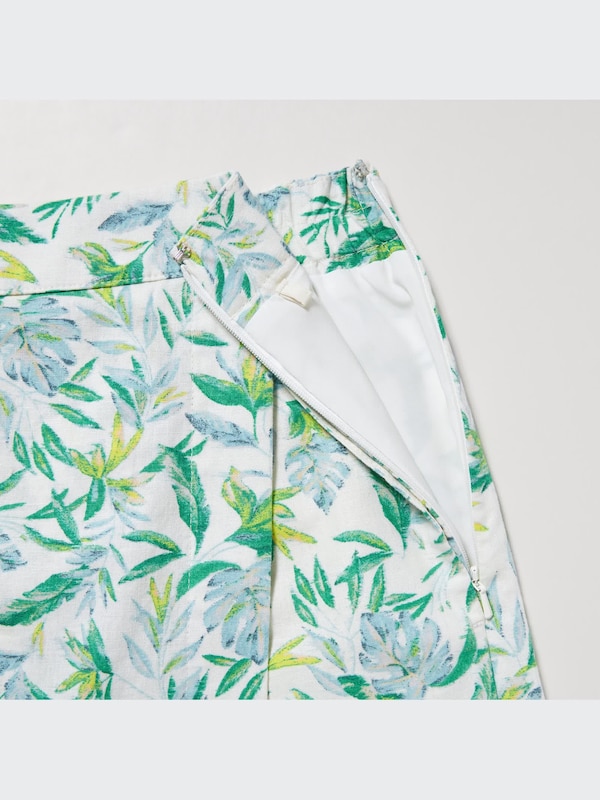 Rok Model Celana Linen Blend (Motif) Wanita | UNIQLO ID