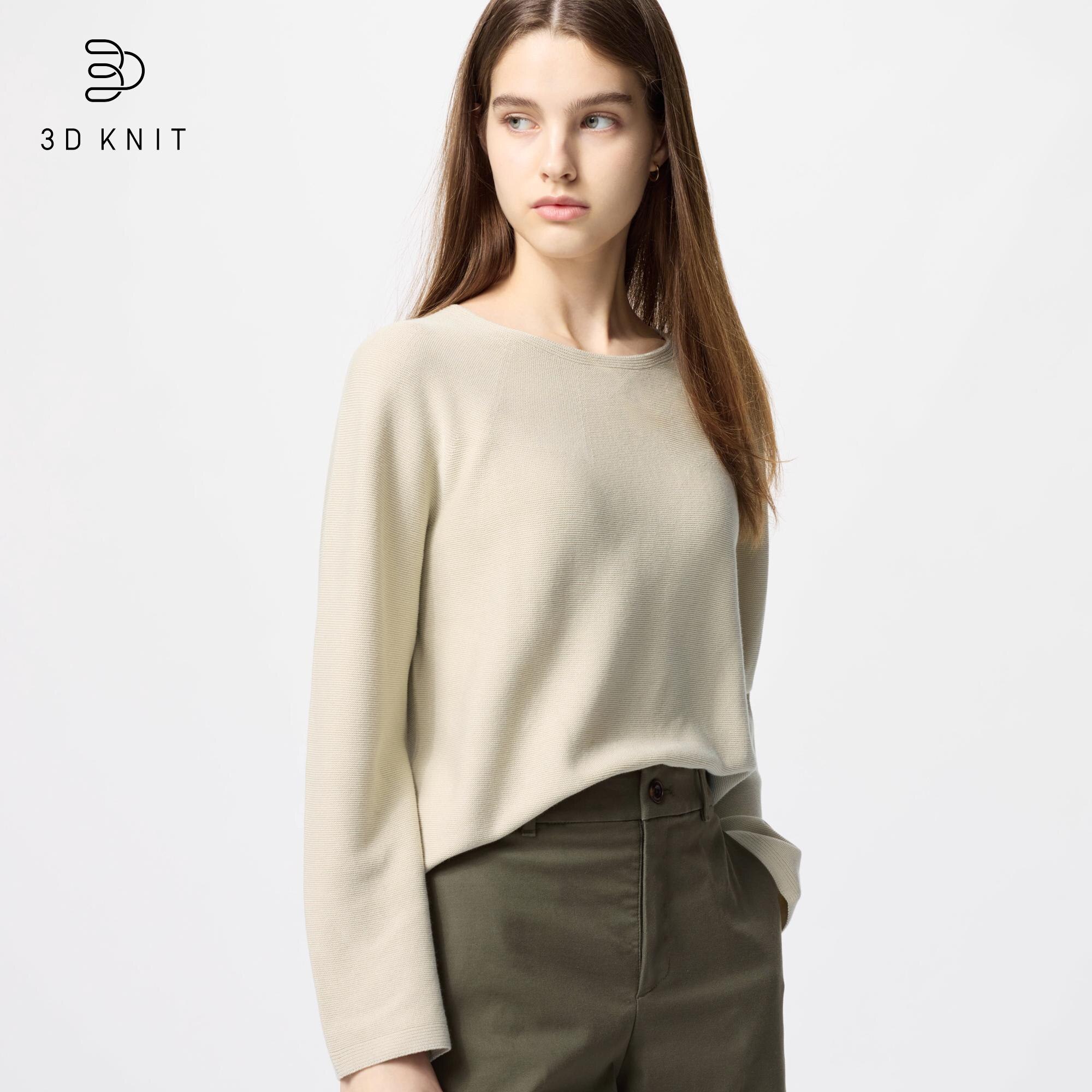 女裝 3D織法棉質圓領針織衫(長袖) | UNIQLO 比價 | UQ 搜尋