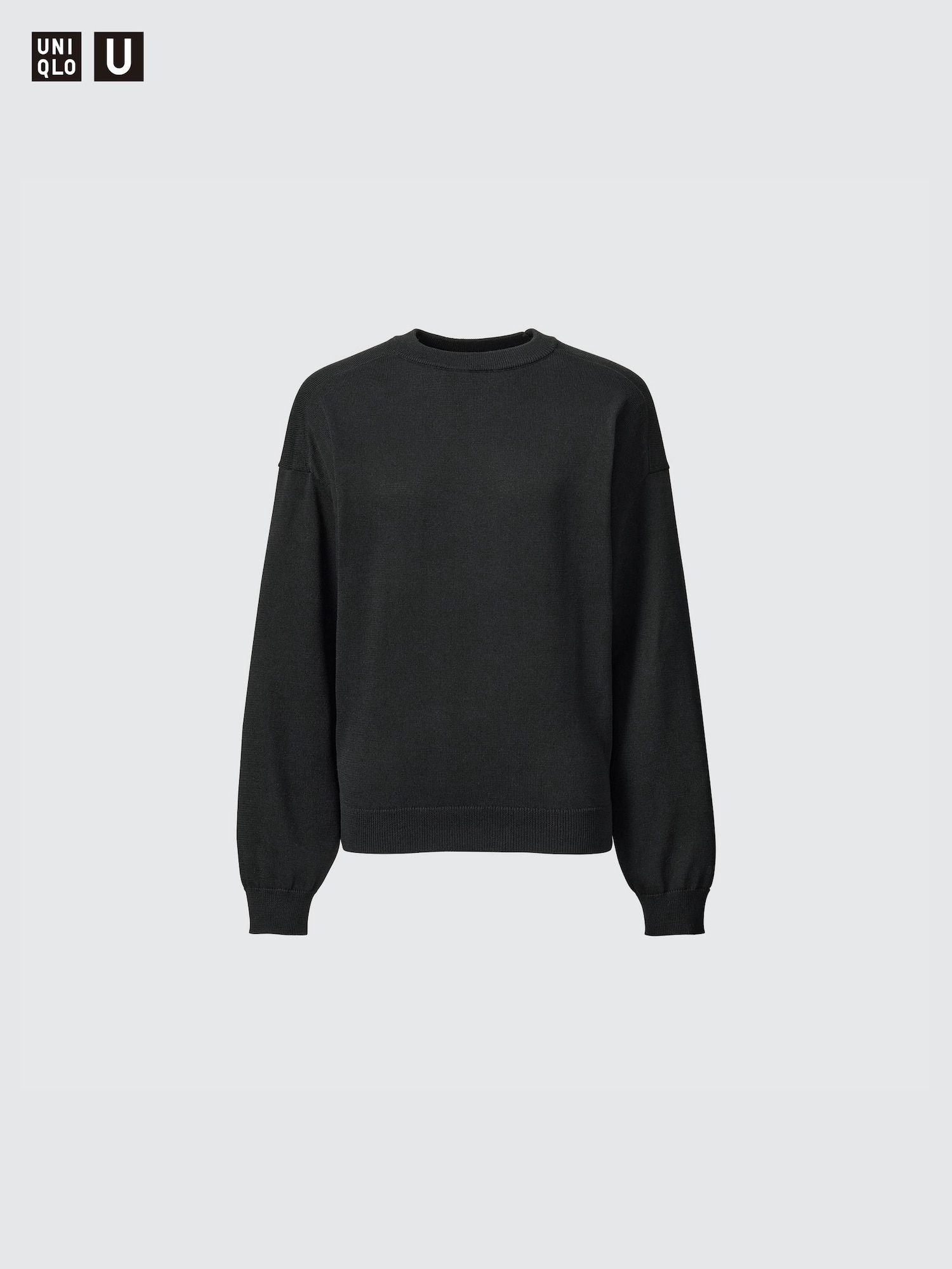 Women's Crew Neck Wide Long Sleeve Sweater | UNIQLO ID