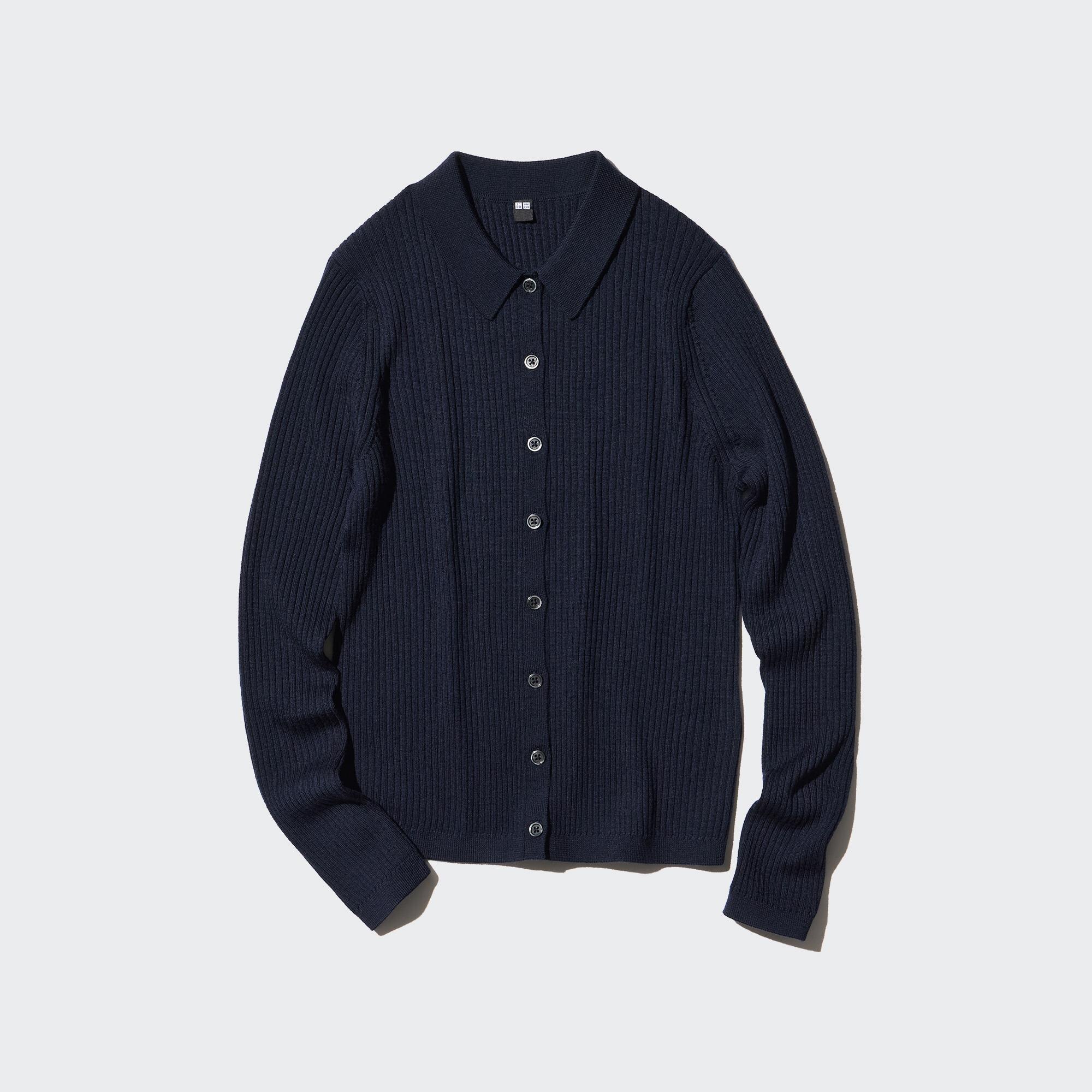 女裝 美麗諾羅紋POLO開襟外套(長袖) | UNIQLO 比價 | UQ 搜尋