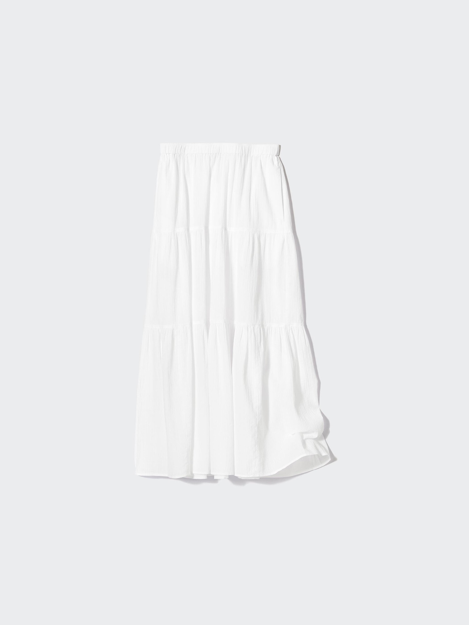 UNIQLO Rok Panel Katun Kerut | StyleHint
