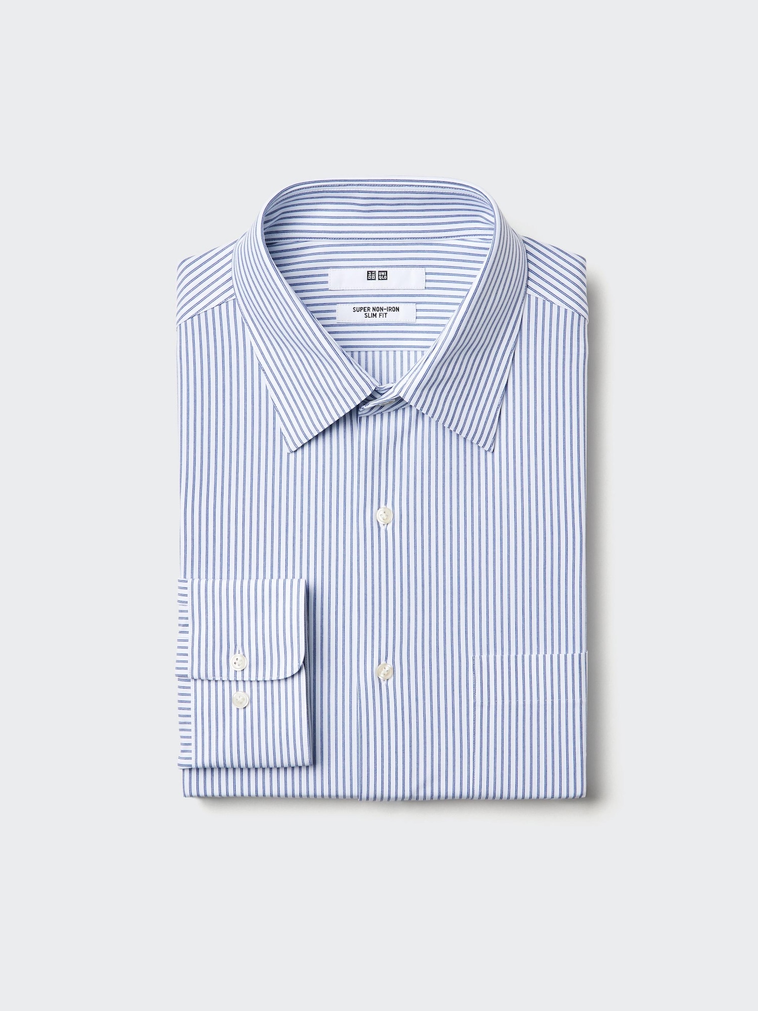 Pria Kemeja Jersey Super Non Iron Slim Fit | Lengan Panjang Garis ...