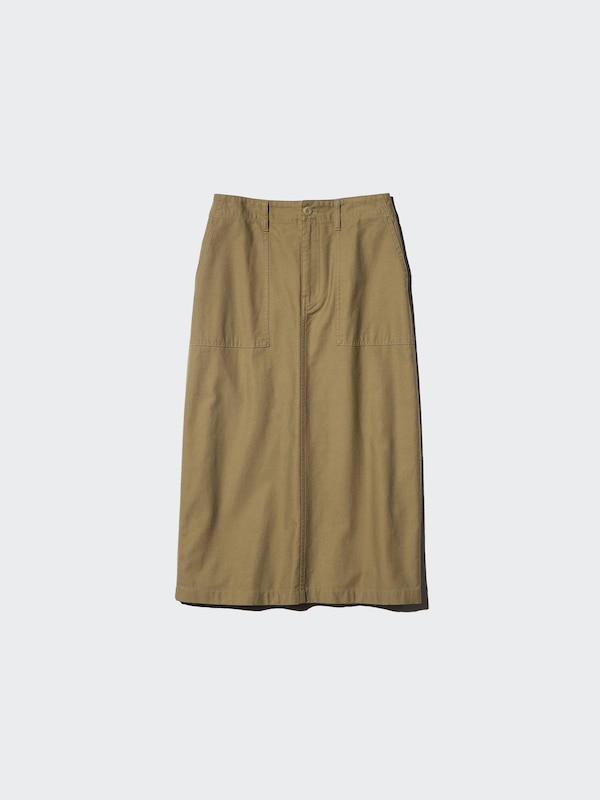 Rok Midi Katun | Panjang Wanita | UNIQLO ID