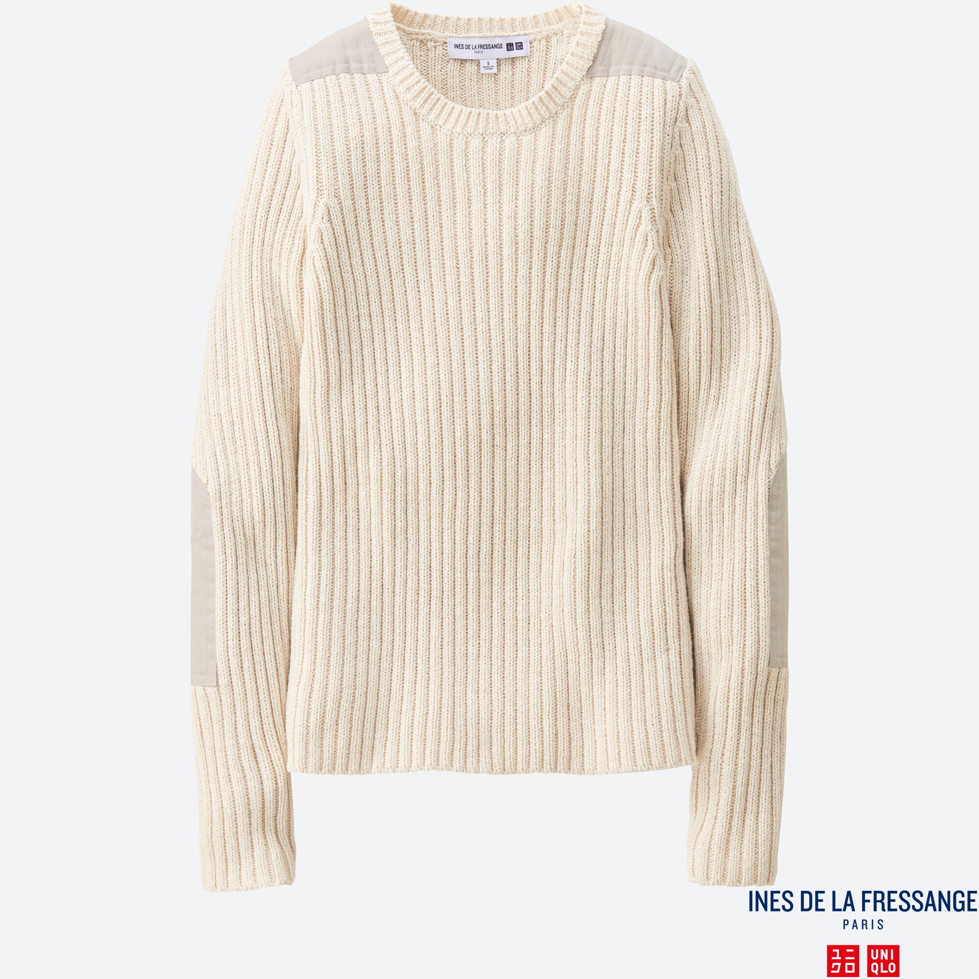 WOMEN INES Military Ribbed Crew Neck Sweater