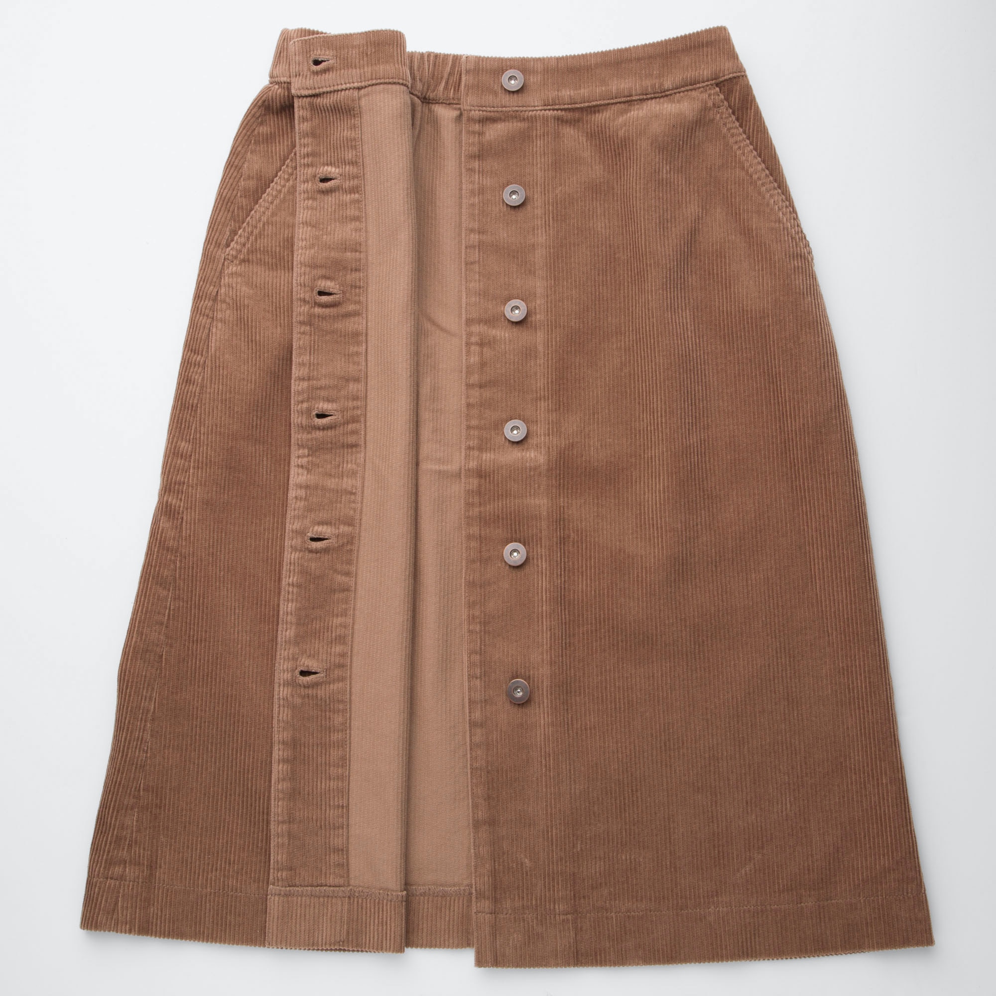 Women Corduroy High Waist Front Button Skirt Uniqlo Us
