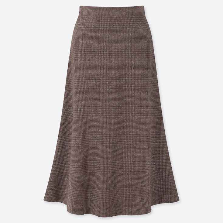 Women Jacquard Knee Length Flare Skirt Uniqlo Us