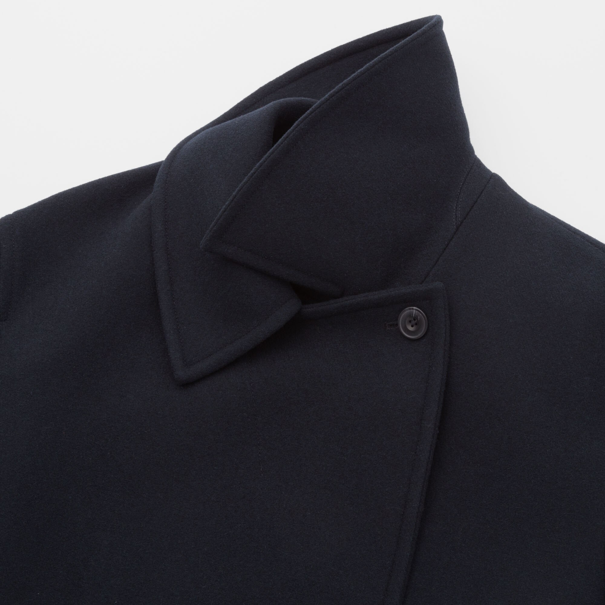 WOMEN UNIQLO U WOOL BLEND LONGLINE PEA COAT