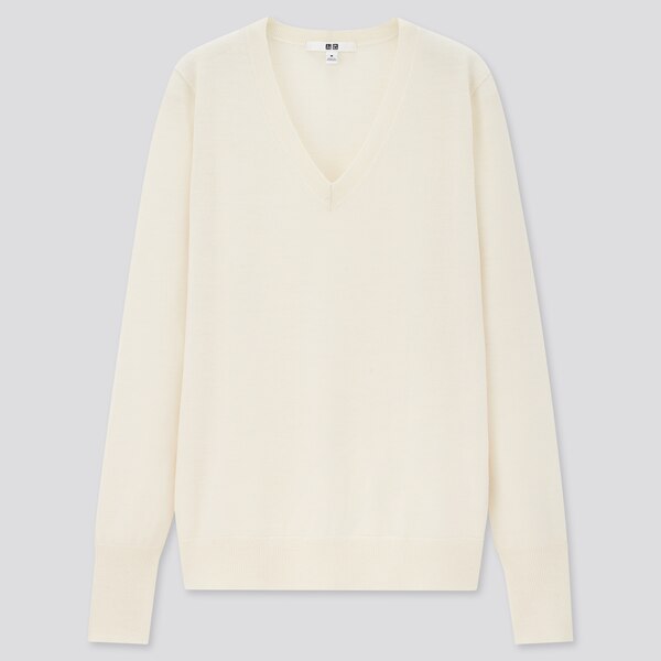 Extra Fine Merino V-Neck Sweater | UNIQLO US