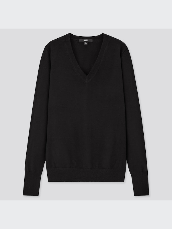 Extra Fine Merino V-Neck Sweater | UNIQLO US