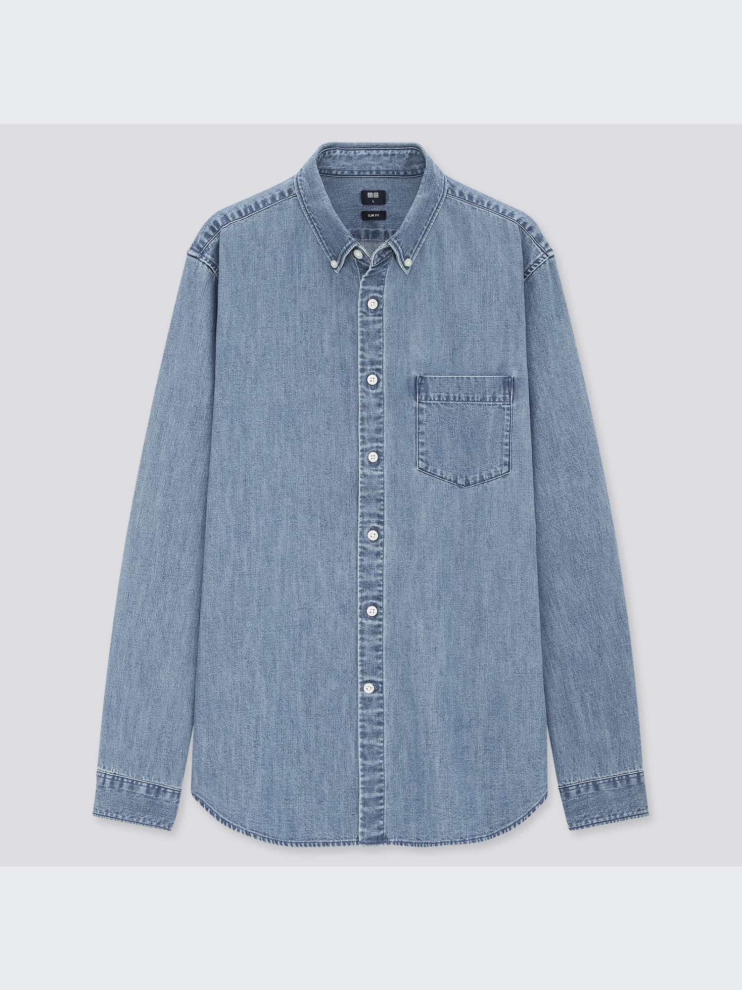 Denim Slim-Fit Long-Sleeve Shirt | UNIQLO US